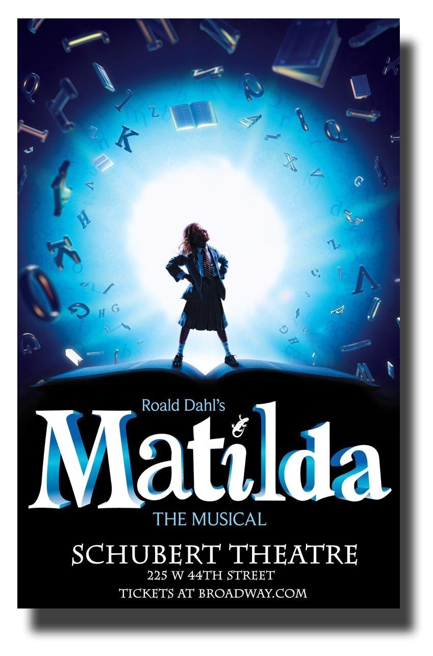 Matilda The Musical Poster Broadway Promo Roald Rahl Schubert Theatre