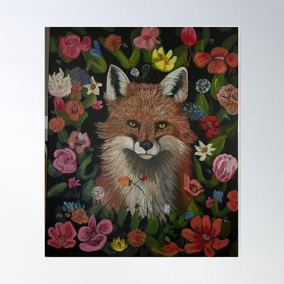 Matilde The Fox Poster Wall Art, Modern Wall Decor For Living Room ...