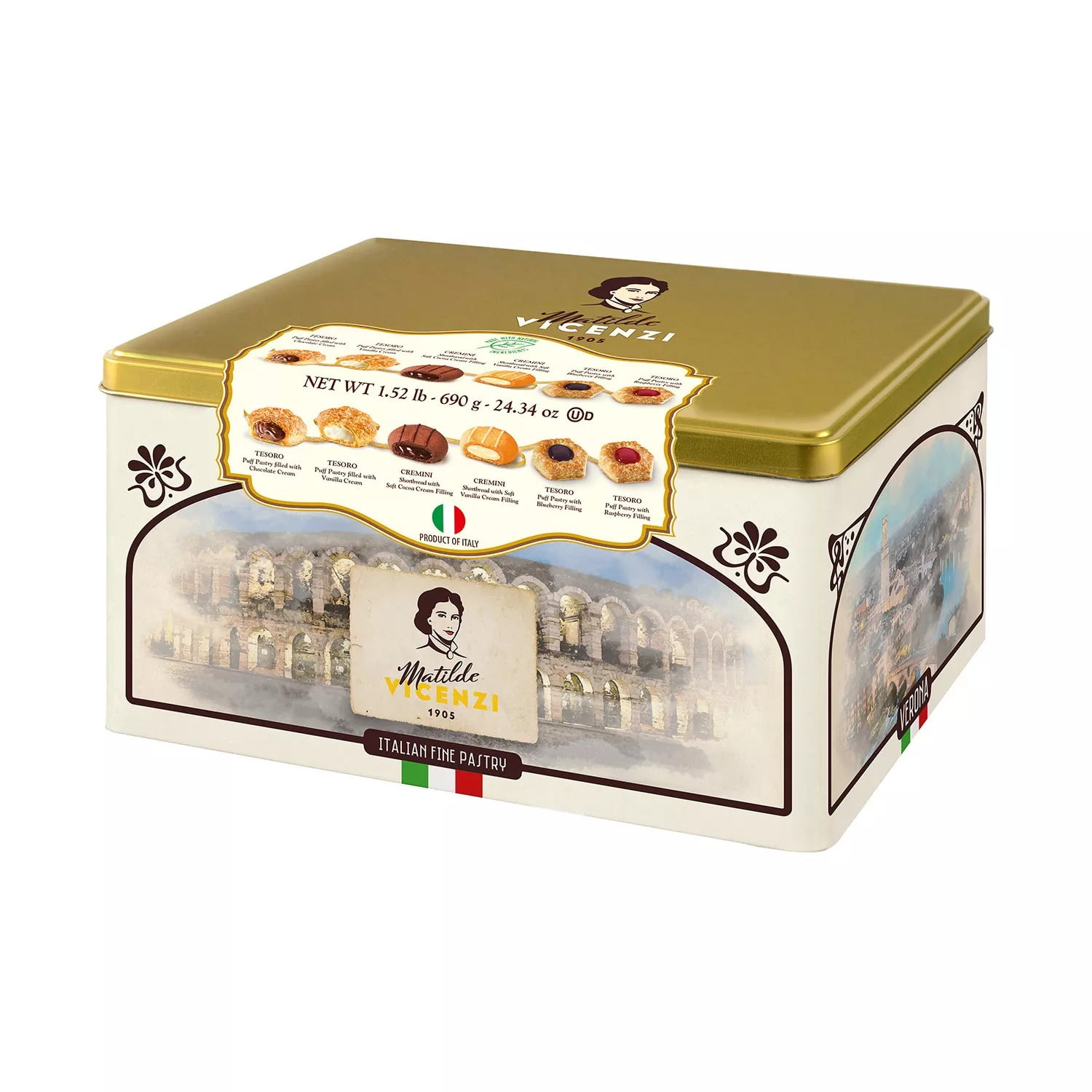 Matilde Vicenzi Verona Italian Pastry Cookies, 24.34 Ounce (72 Count ...