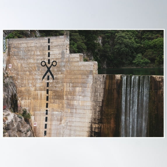 Matilija Dam, Ojai, California (Edit) Poster Wall Art, Modern Wall ...