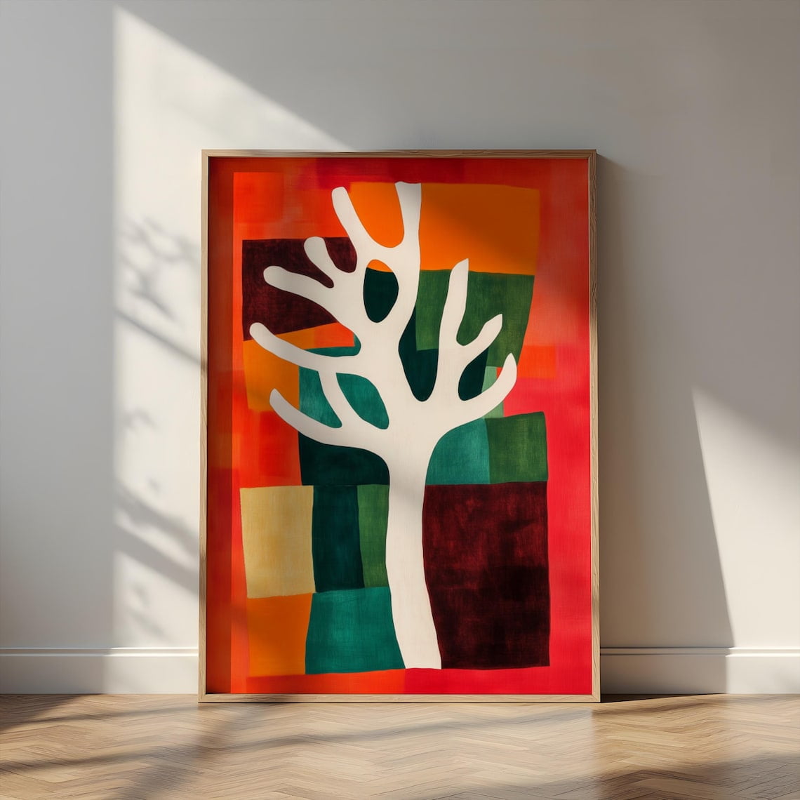 Matisse Abstract Tree Poster - Bold Colorful Modern Wall Art - Mid ...