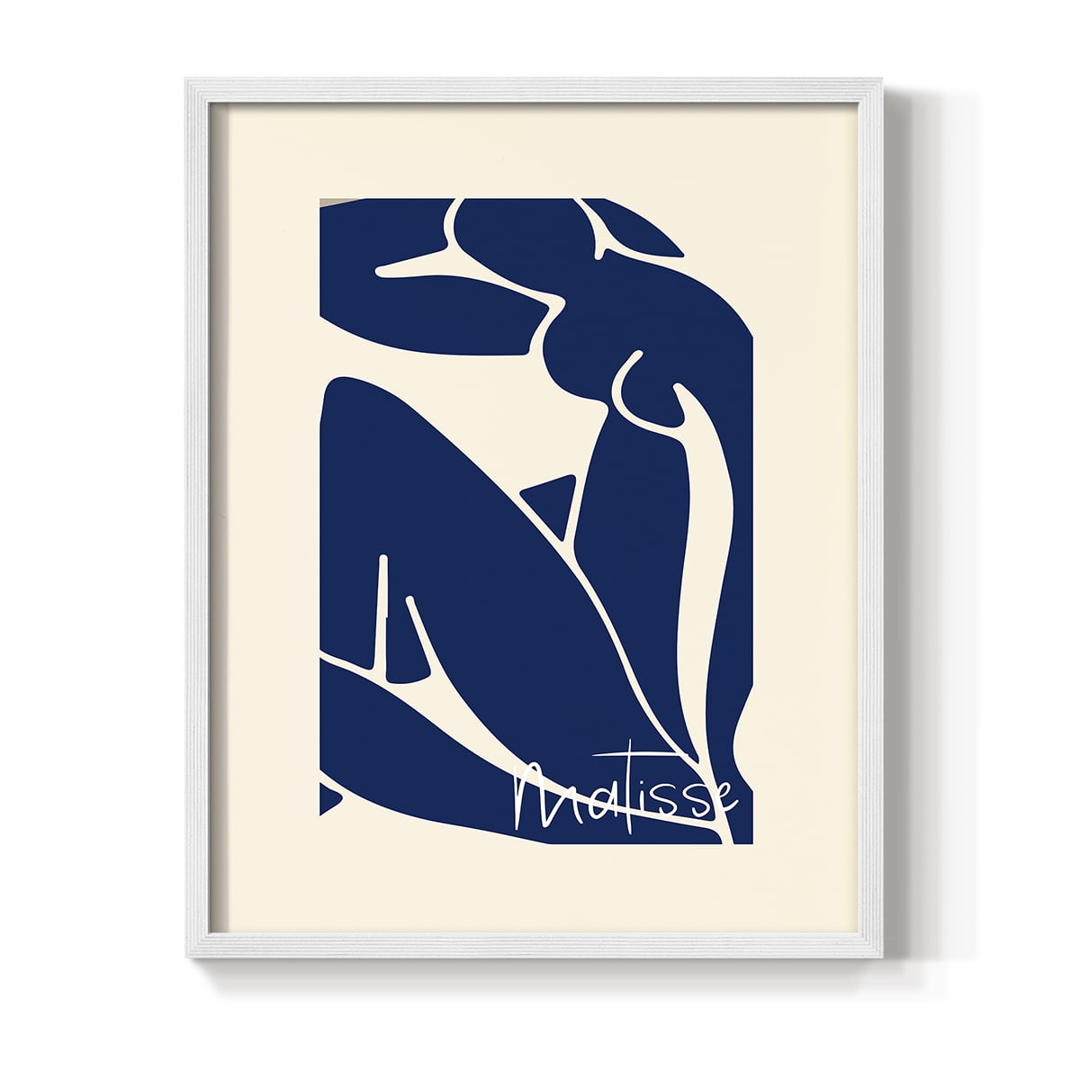 Matisse CCCIV - White Framed Wall Art Print, Solid Wood Frame, 22 x 28 Framed Print, Ready to ...