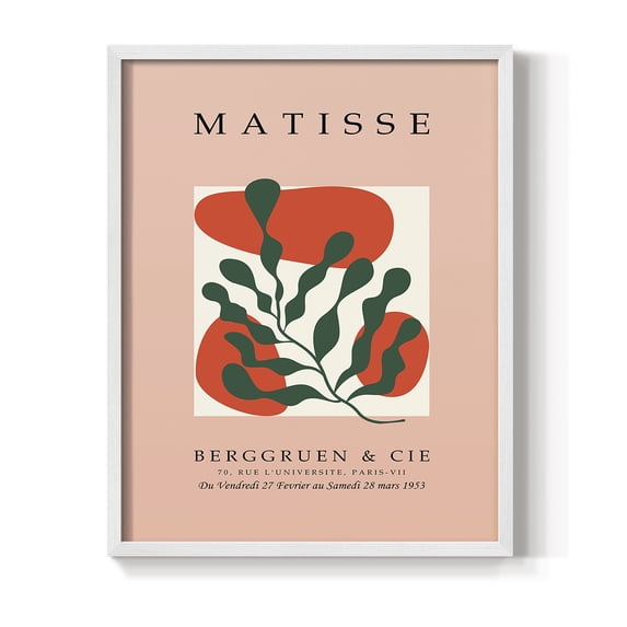 Matisse CCCXXIX in White Solid Wood 11 x 14 Framed Print - Walmart.com