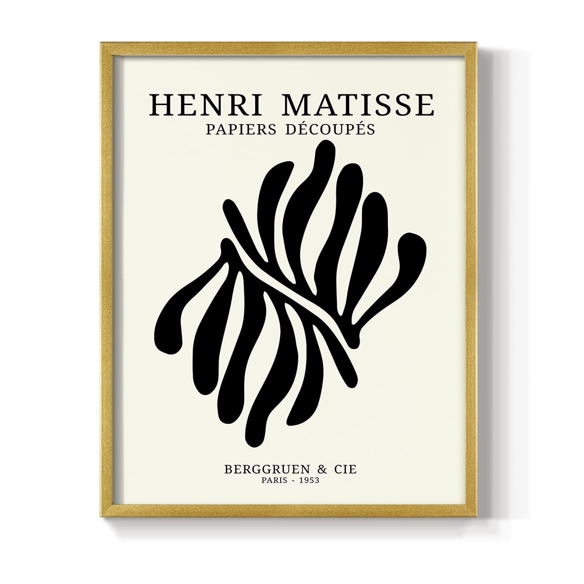 Matisse CDIX in Gold Solid Wood Framed Print No Nail Hanging - Walmart.com