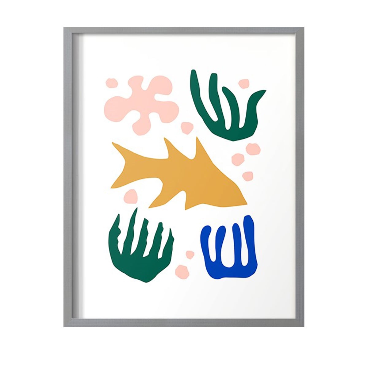 Matisse CDLXVI in Gray Solid Wood Framed Print No Nail Hanging ...