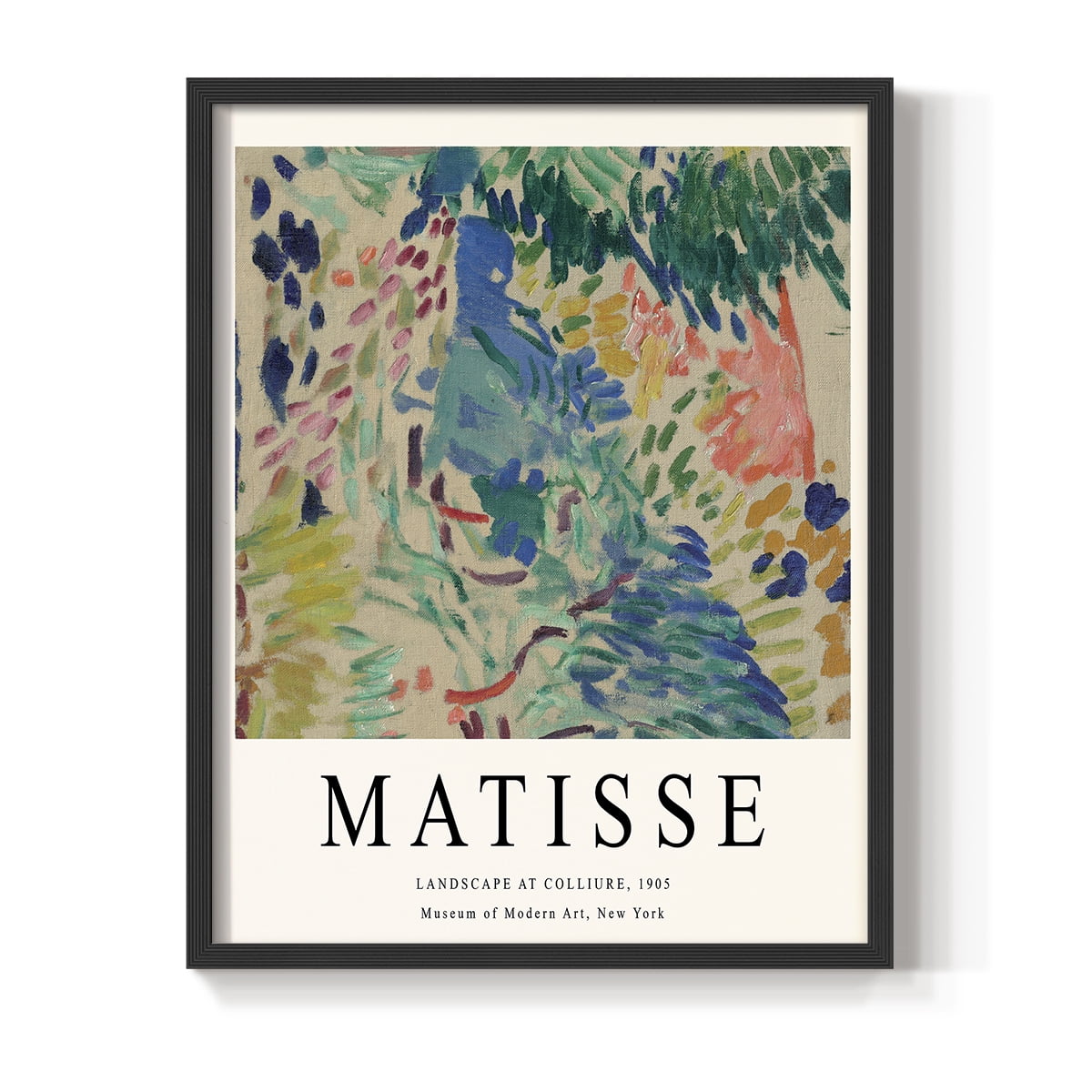 Wexford Home Matisse CDXCIII Black Solid Wood Framed Wall Art No Nail ...