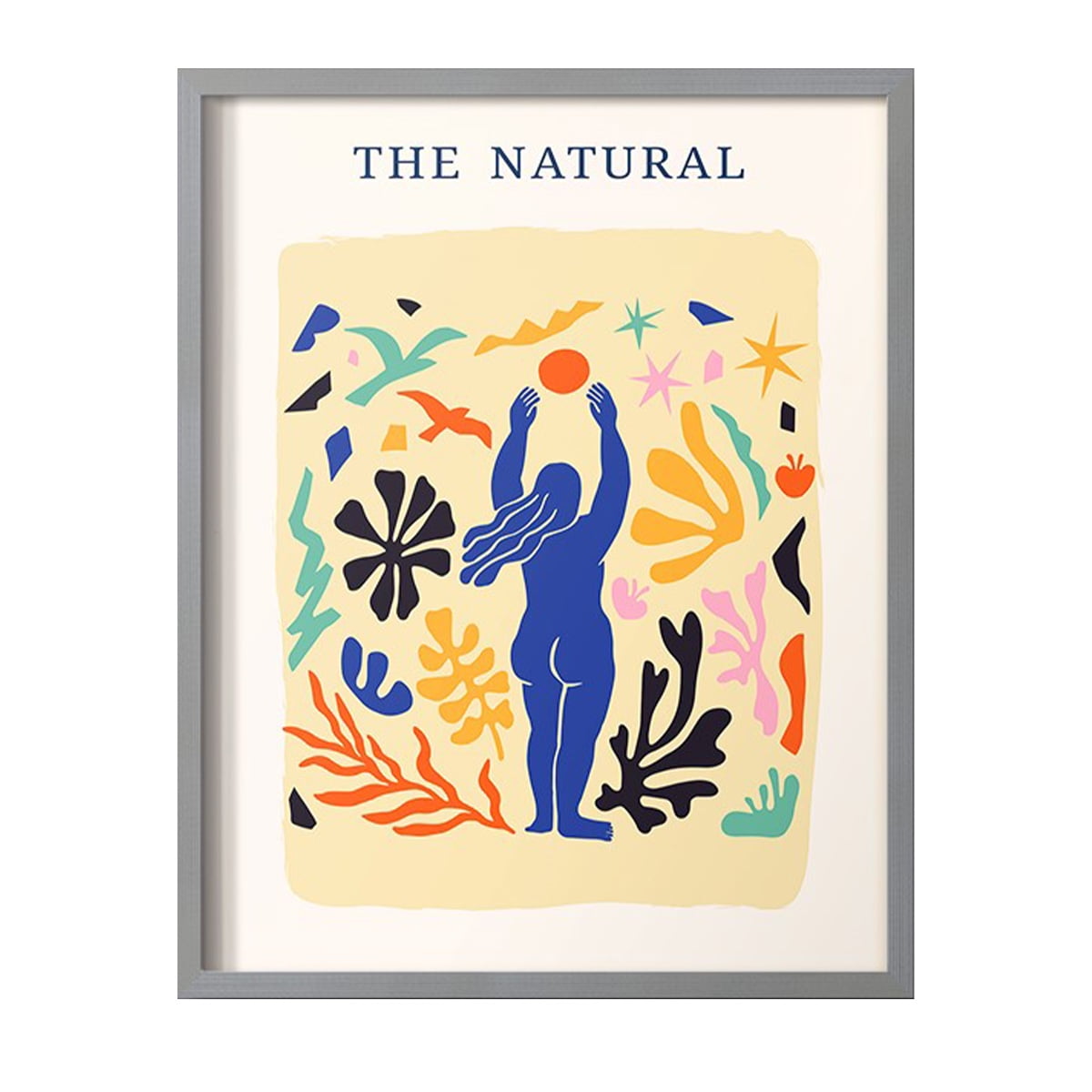 Matisse CDXLII in Gray Solid Wood Framed Print No Nail Hanging ...