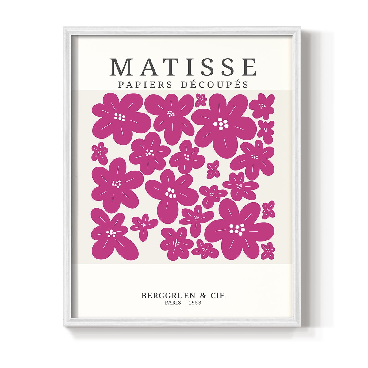 Matisse CDXX in White Solid Wood Framed Print No Nail Hanging - Walmart.com