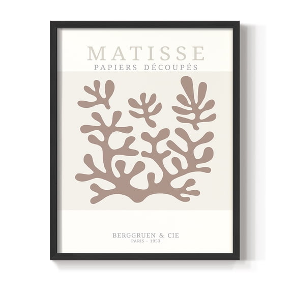 Matisse CDXXXIII in Gray Solid Wood Framed Print No Nail Hanging ...