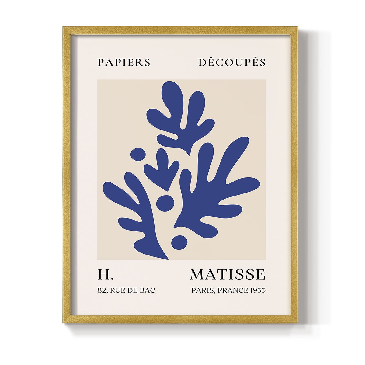 Matisse CLVIII Framed Print in Gold Solid Wood 8 x 10 Framed Print ...