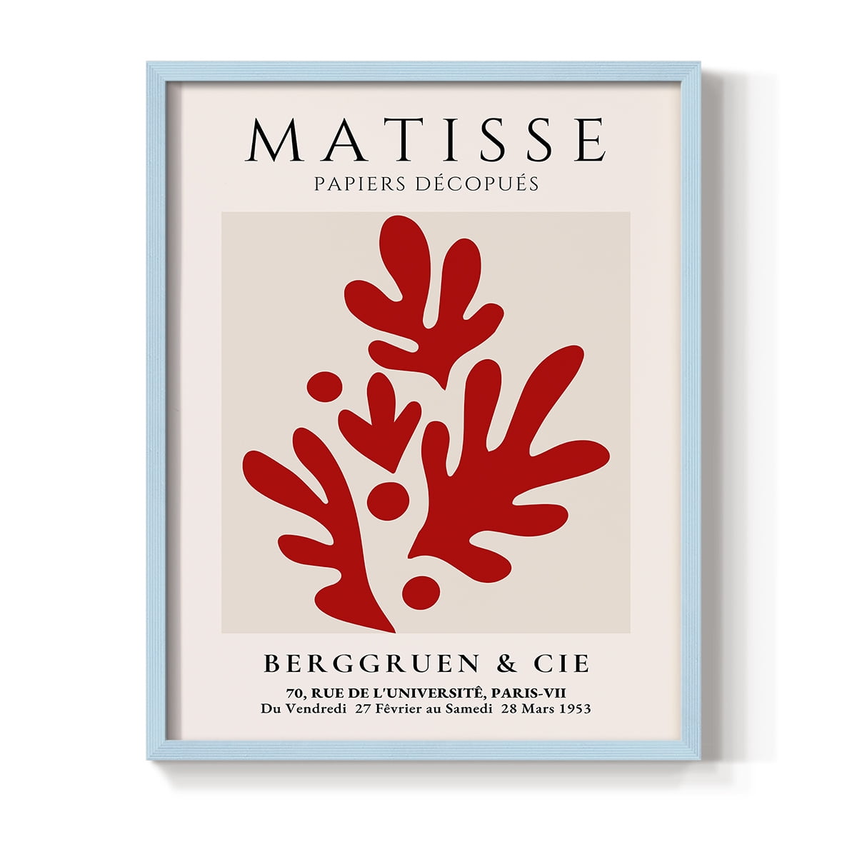 Matisse CLXIX Framed Print in Blue Solid Wood 8 x 10 Framed Print ...