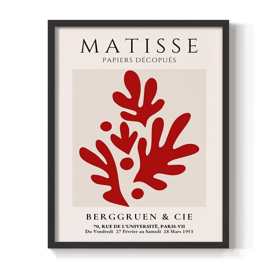 Matisse CXXVI Framed Print in Black Solid Wood 8 x 10 Framed Print ...