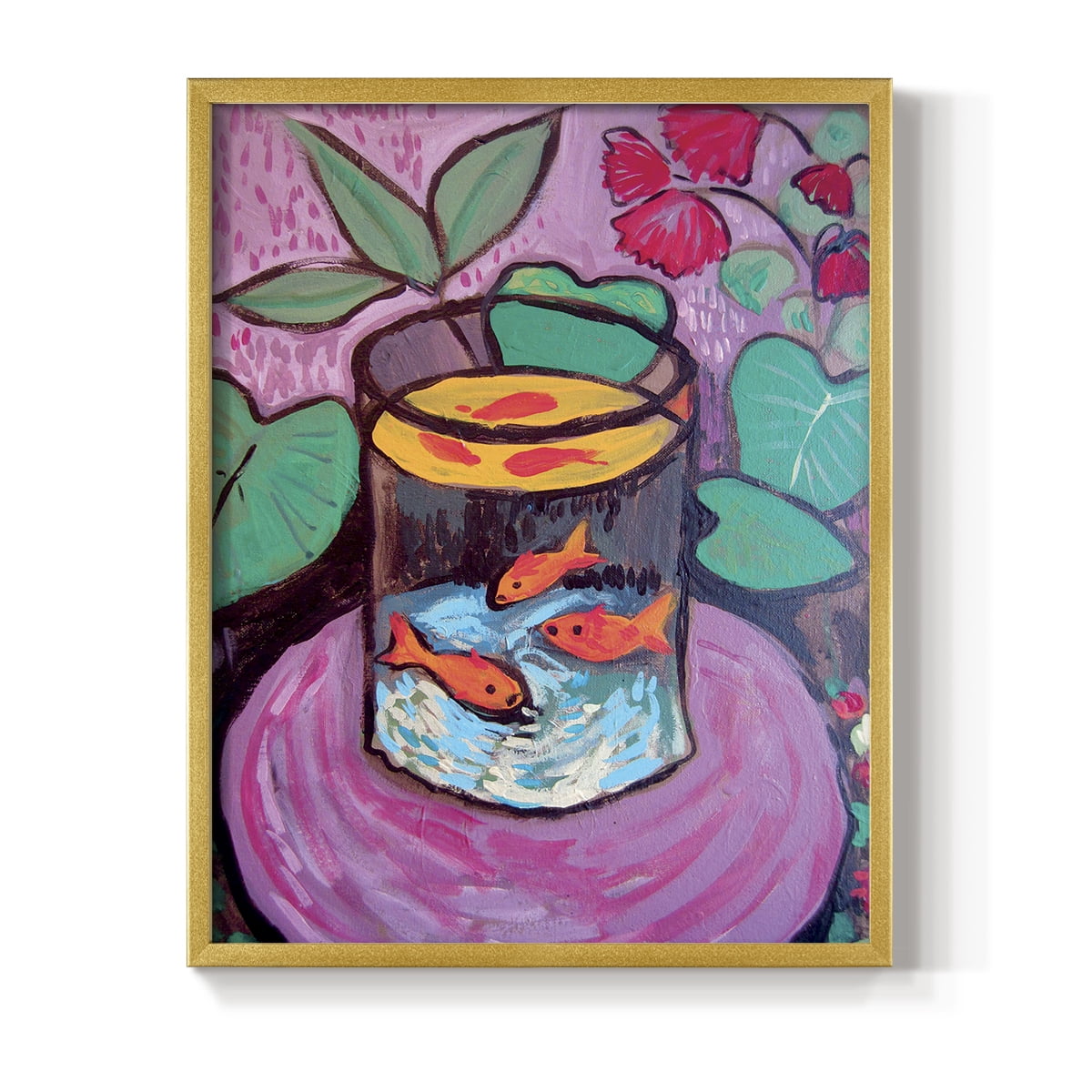 Matisse CXCVIII Framed Print in Gold Solid Wood 22 x 28 Framed Print - Walmart.com