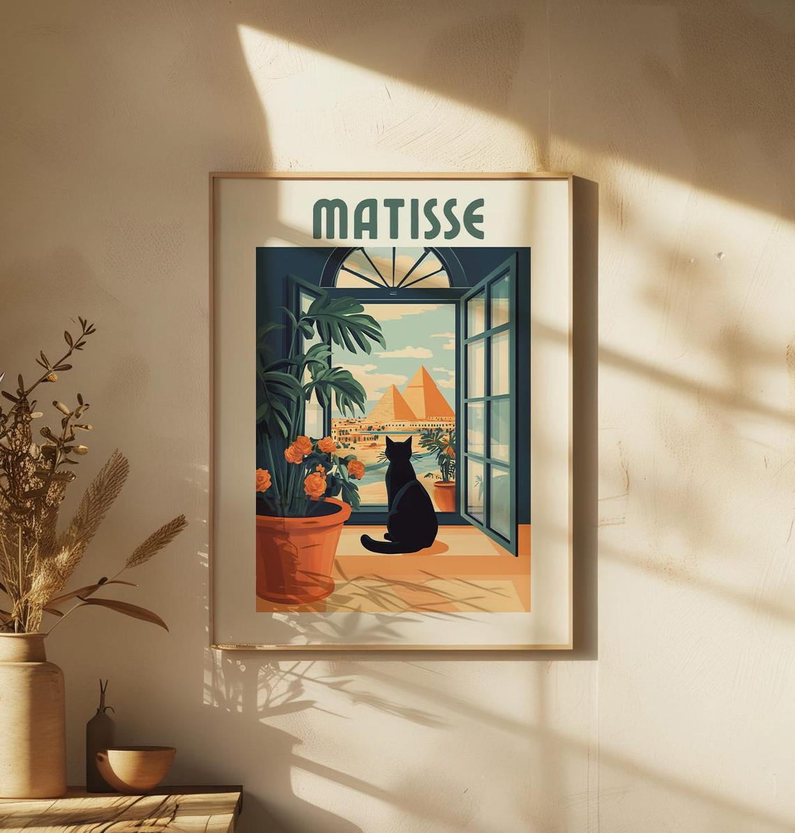 Matisse Cat Open Window Art Print, Henri Matisse Inspired Egypt ...