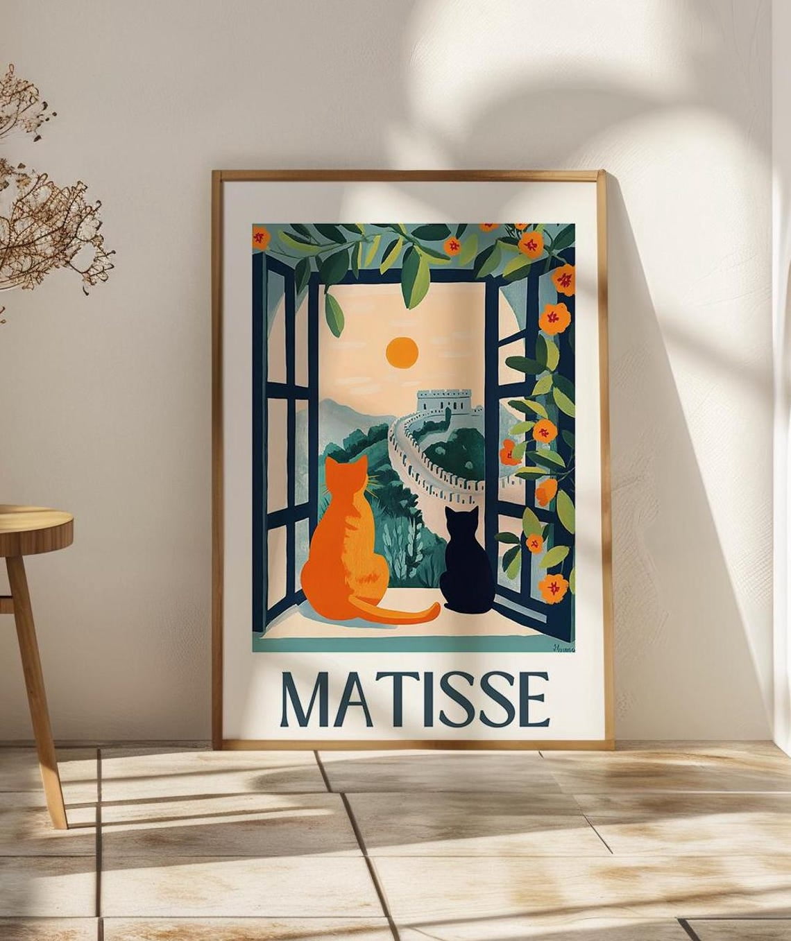 Matisse Cat Open Window Art Print, Henri Matisse Inspired Great Wall Of ...