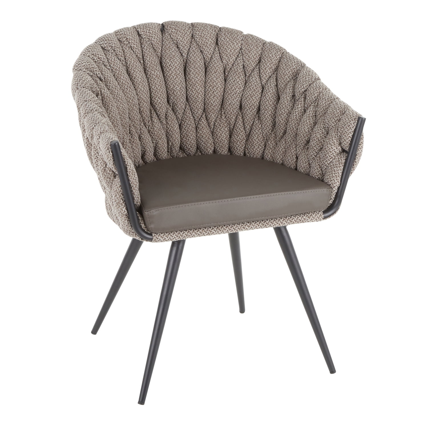Matisse Chair Black Metal Grey Fabric Contemporary LumiSource Design ...