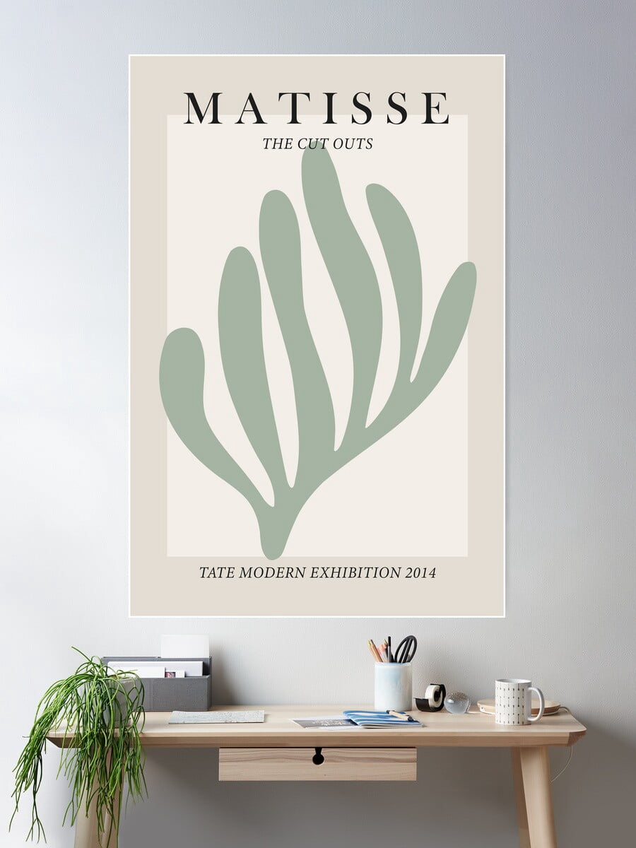 Matisse Cut Outs Exhibition Poster Papier Decoupes Sage Green Poster ...