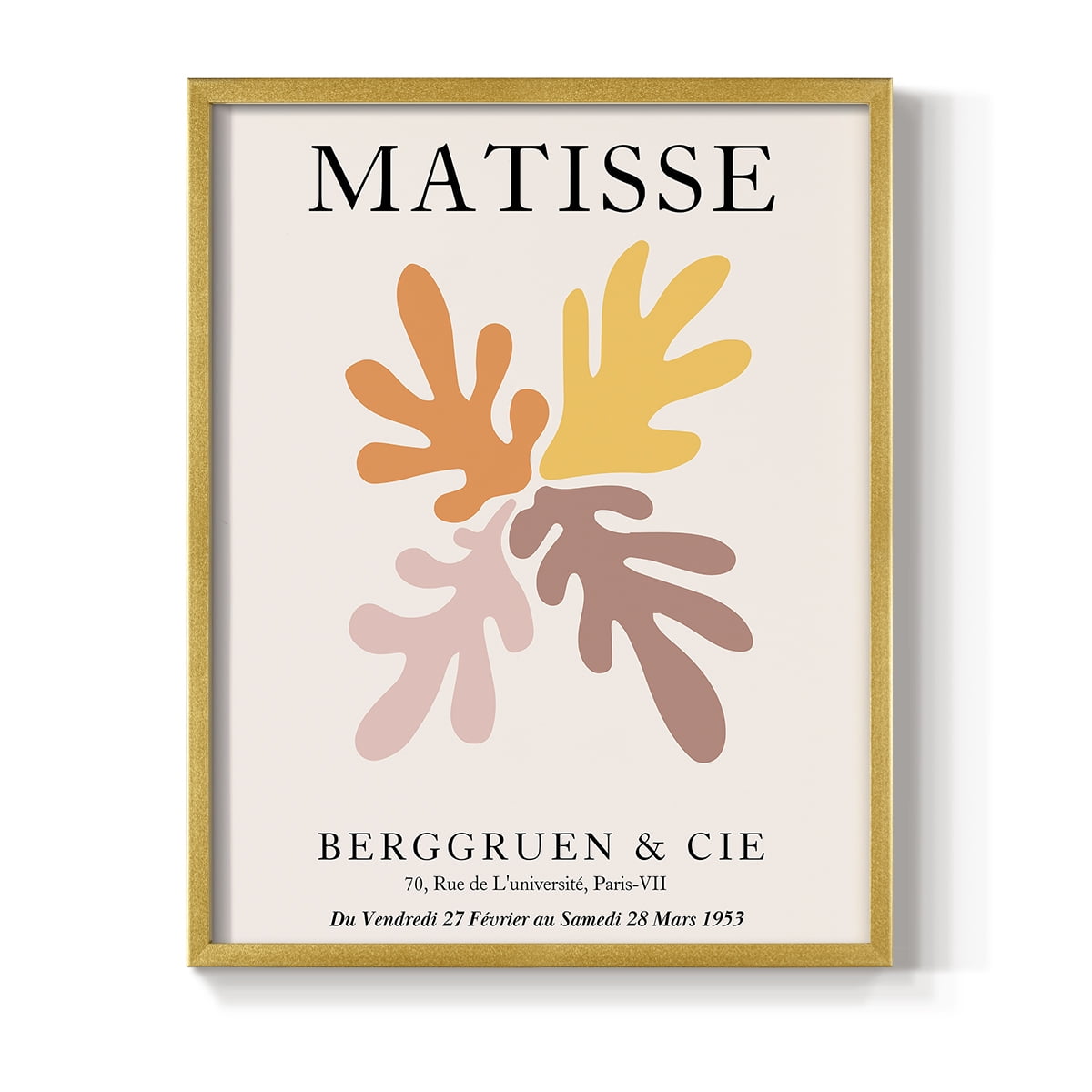 Matisse D in Gold Solid Wood Framed Print No Nail Hanging - Walmart.com