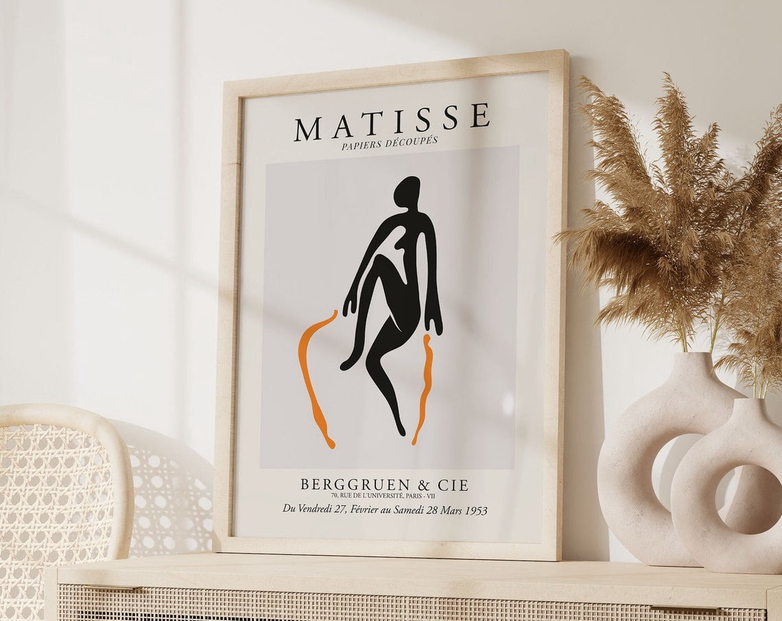 Matisse Dancer Print, Henri Matisse Black And Orange Poster, Mid ...