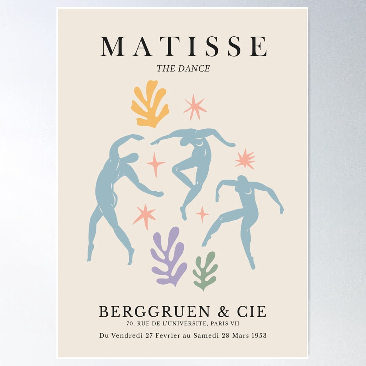 Matisse Danish Pastel Light Blue Exhibition Poster The Dance Poster ...