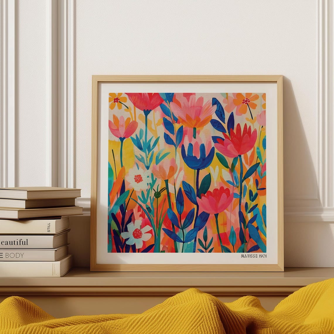 Matisse Floral Print Colourful Abstract Flower Poster Vibrant ...
