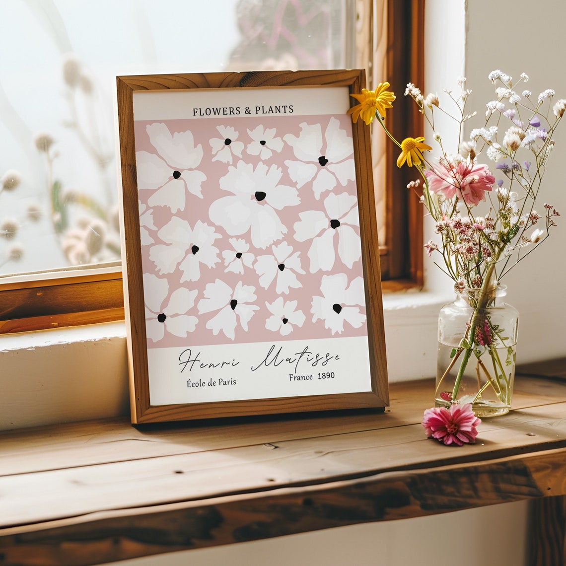 Matisse Flowers Wall Art, Pastel Pink Aesthetic Prints, Henri Matisse ...