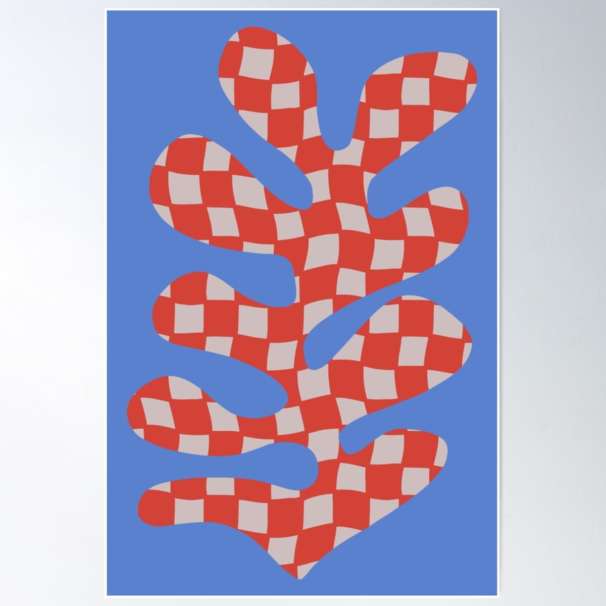 Matisse Inspired - Checkerboard Cut Out 1 Poster Wall Art, Modern Wall ...