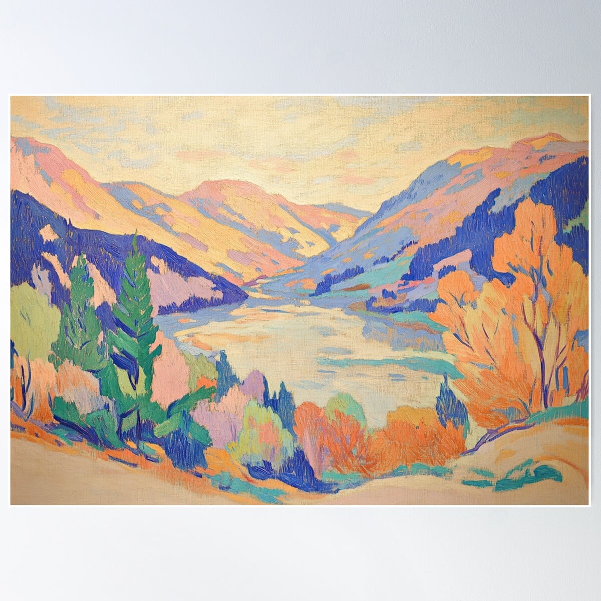 Matisse Inspired Fauvism Landscape Poster Wall Art, Modern Wall Decor ...