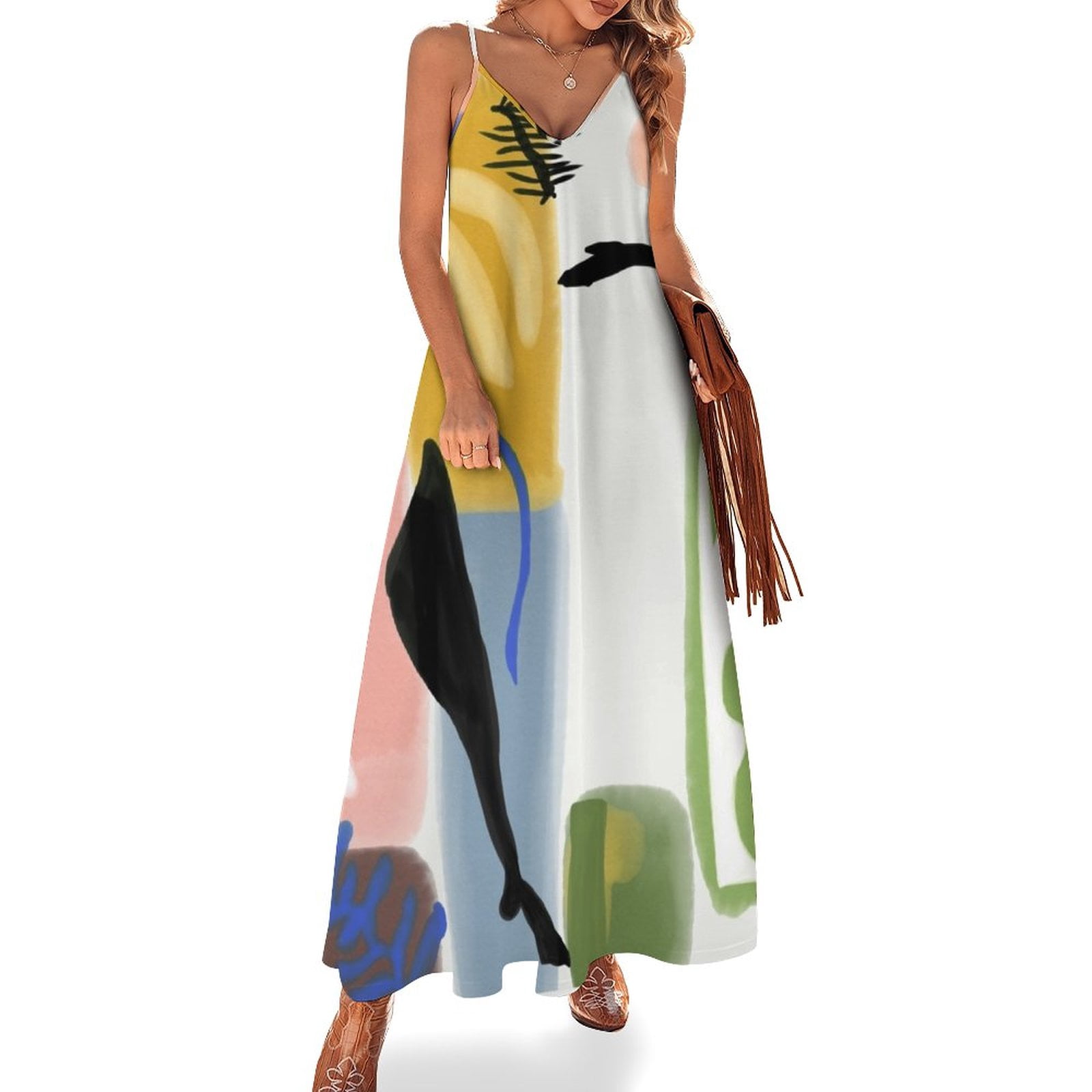 Matisse Inspired Paper Cut Sleeveless Dress Bridesmaid dress woman ...