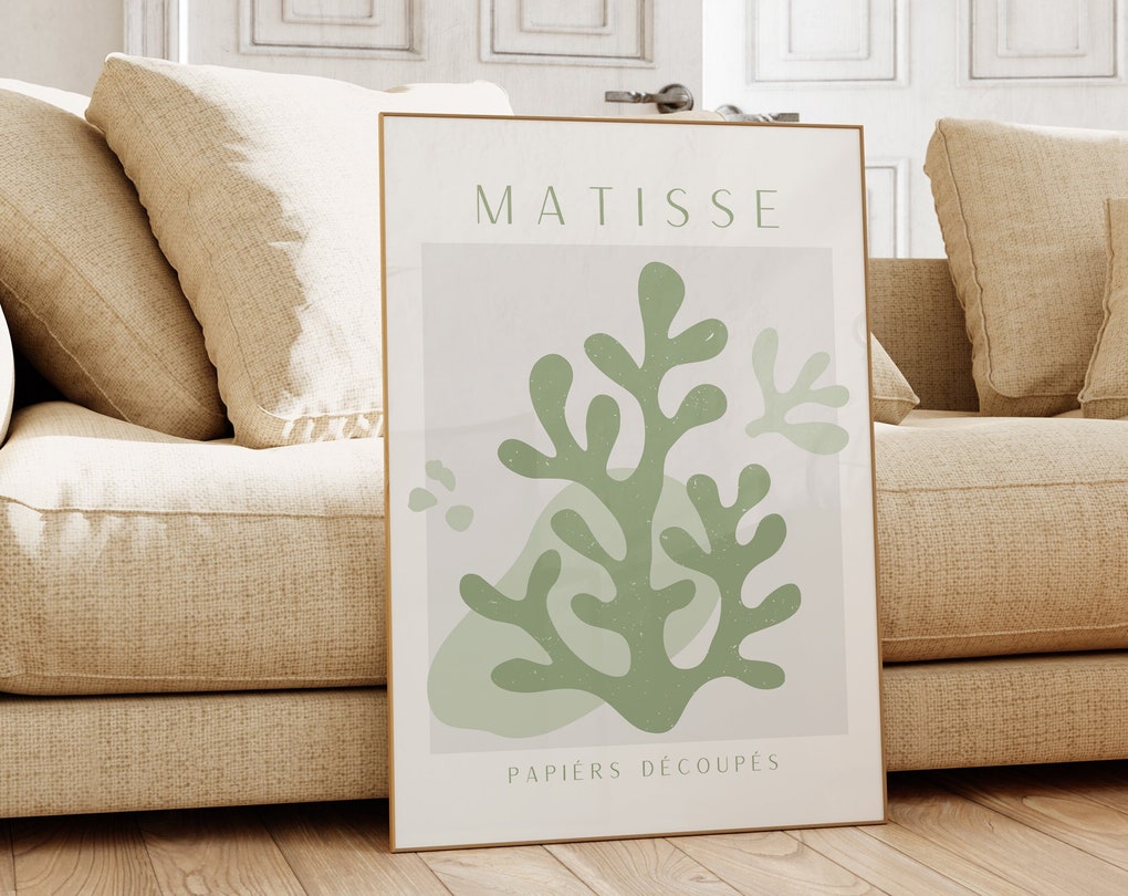 Matisse Inspired Poster - Minimalist Neutral Wall Art Aesthetic Henri ...