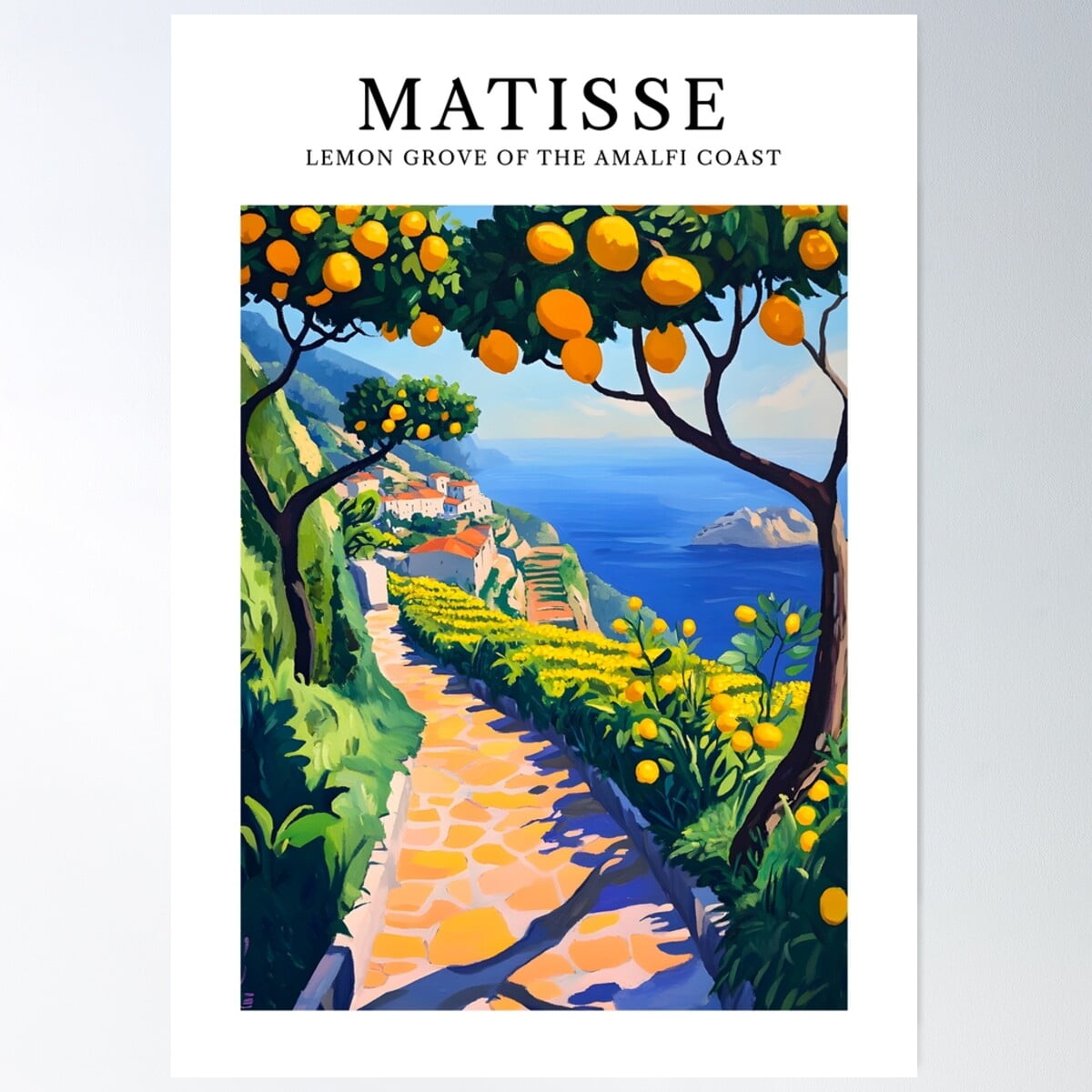 Matisse Inspired Print - Lemon Grove Of The Amalfi Coast Poster Wall Art, Modern Wall Decor For ...