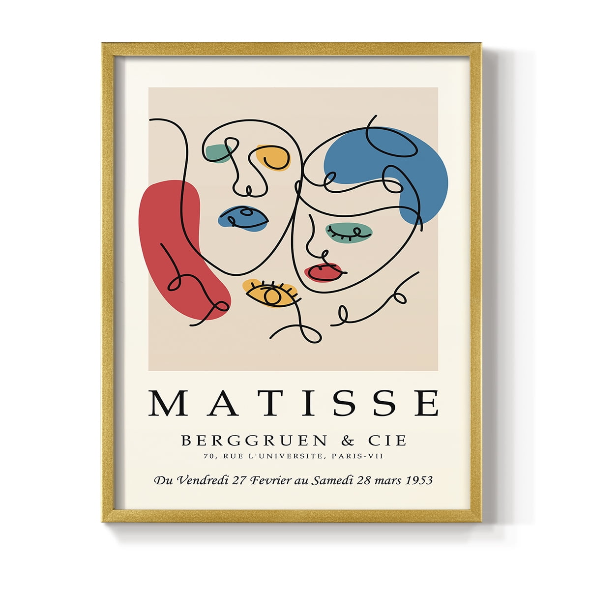 Matisse LXXXIII Framed Print - Solid Wood - Walmart.com