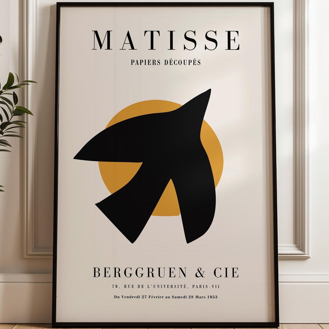Matisse Print - Framed Wall Art - Papiers Decoupes - Large Wall Art ...