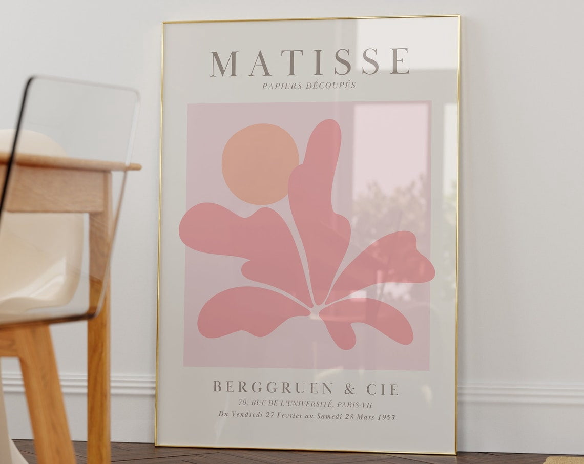 Matisse Print Preppy Room Decor Colorful Print Pink Orange Matisse ...