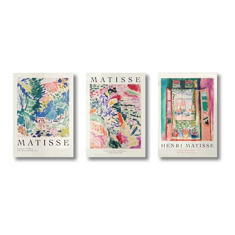 Matisse Print SET of 3 Posters The Open Window Landscape At Collioure ...