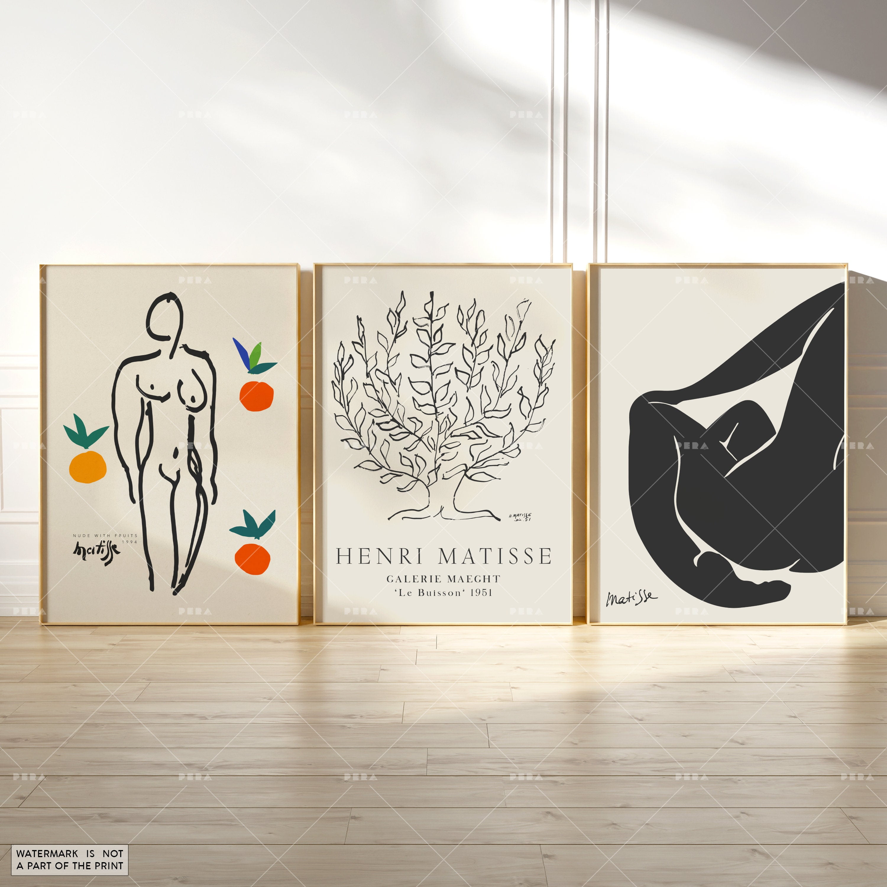 Matisse Print Set of 3, Matisse Print, Matisse Wall Art Set, Matisse ...