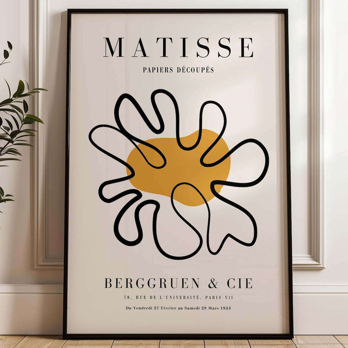 Matisse Print Wall Art - Papiers Decoupes - Large Wall Art - Mid ...