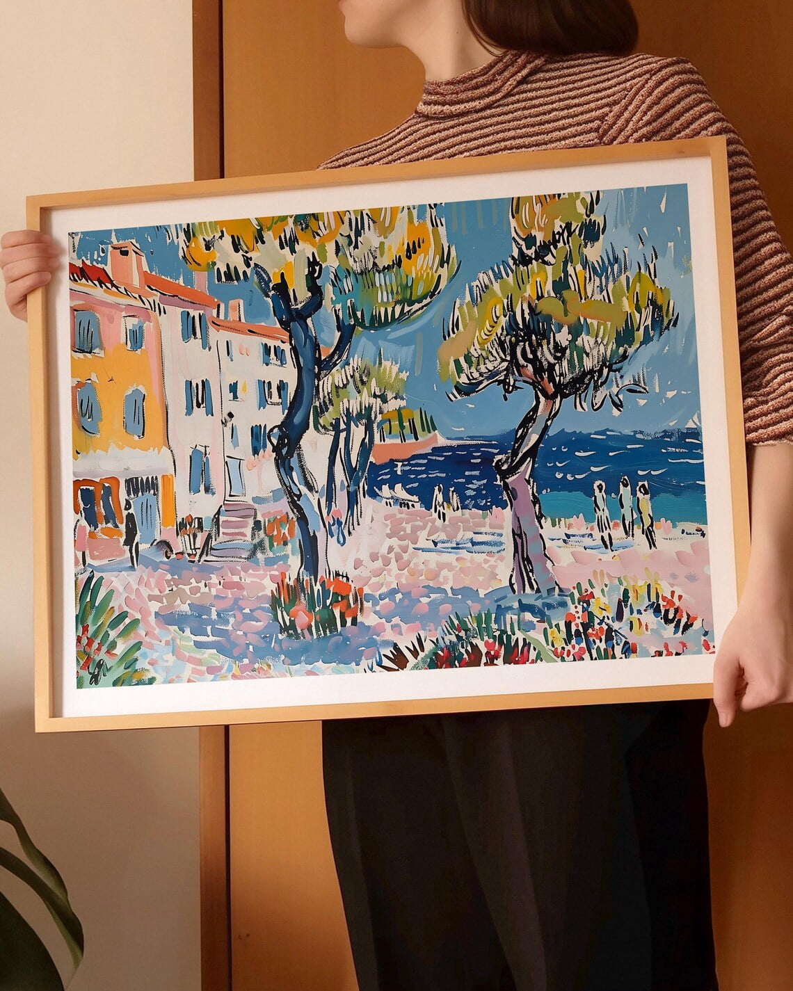 Matisse St Tropez Village Square Pastel Colors Summer Home Decor ...