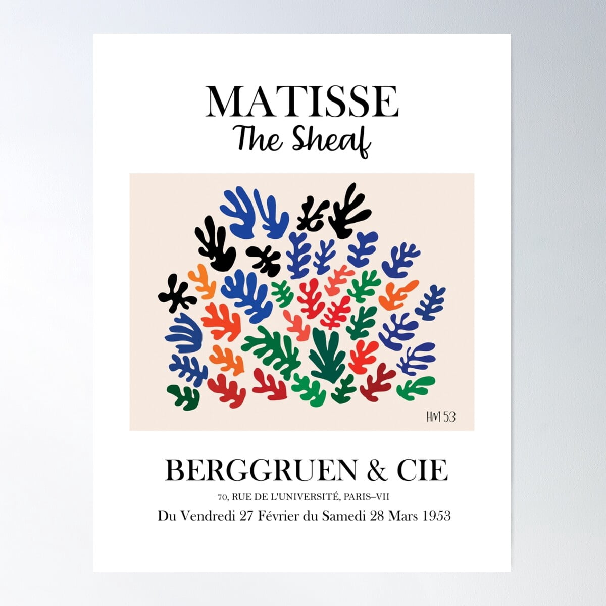 Matisse The Sheaf Cut Out Papiers Découpés Poster Wall Art, Modern Wall ...