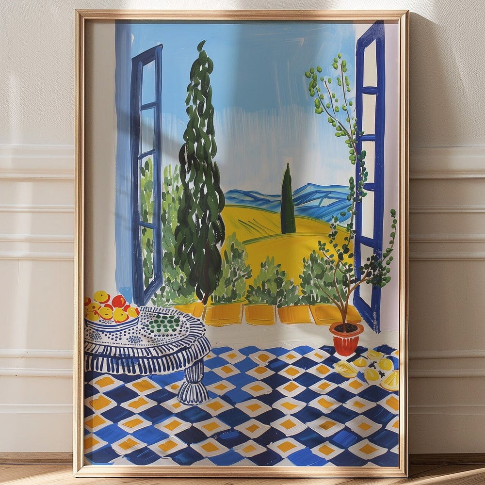 Matisse Window Art, Summer Home Decor, Greece Print, Costal Decor ...