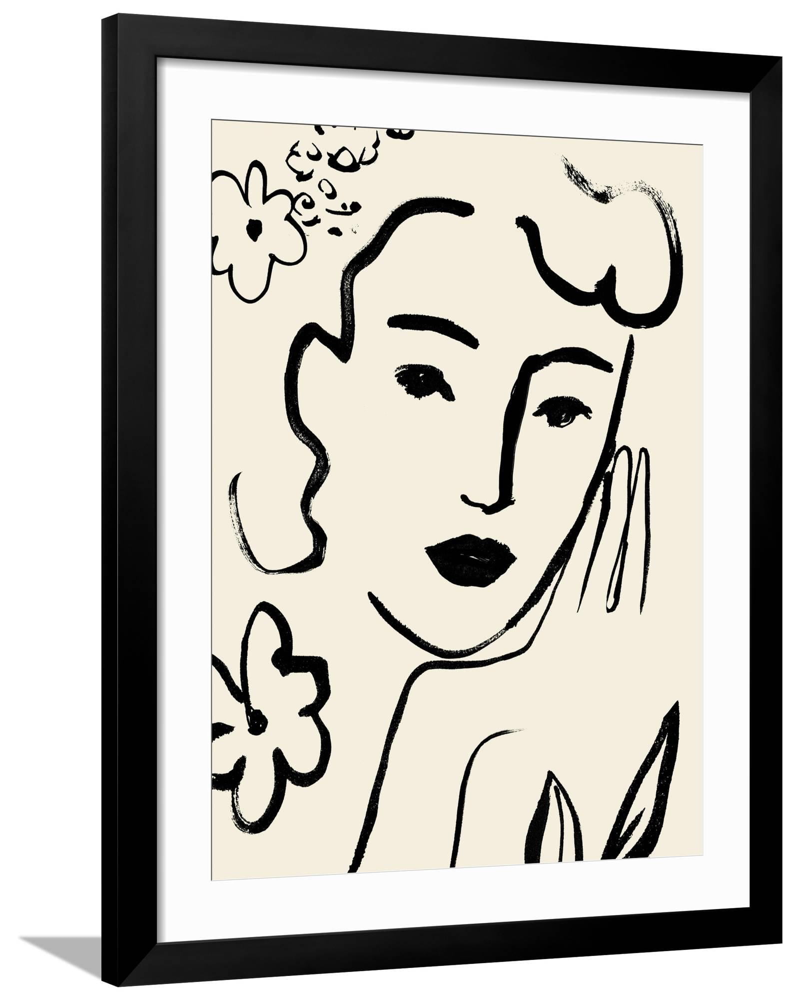 Art.com Matisse's Muse Portrait II Art Print by Victoria Barnes, Black ...