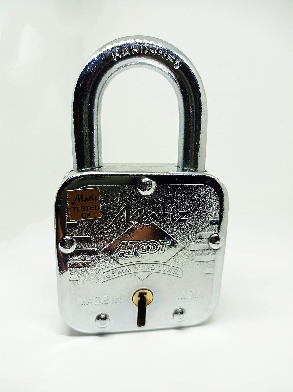 Matiz Atoot 65 Double Locking 65mm Steel Lock with Hardened Shackle ...