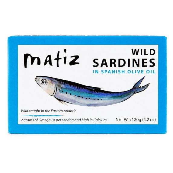 Matiz Sardines in Olive Oil, 4.2 Ounce Can (Pack of 25) Spanish Gourmet ...