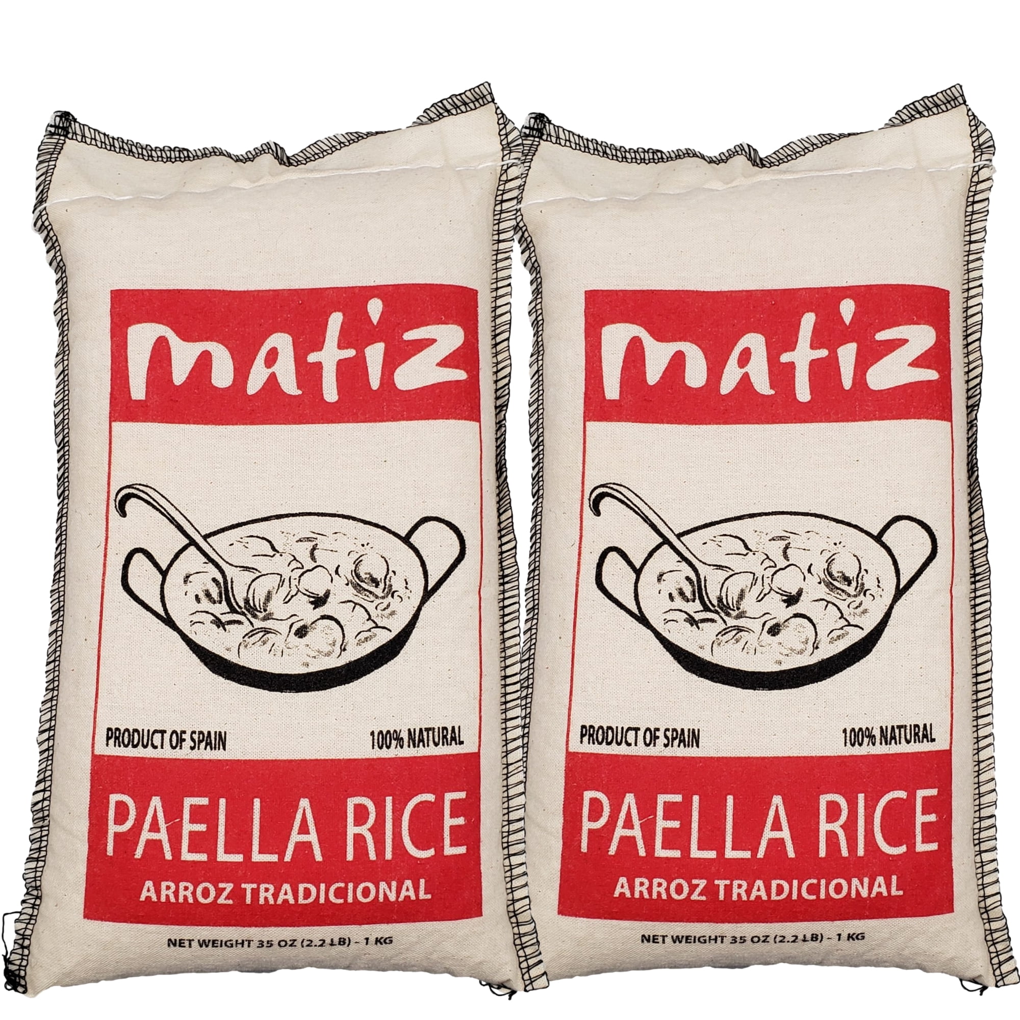Matiz Valenciano Paella Rice from Spain 2 pack - 2.2 lbs. each ...