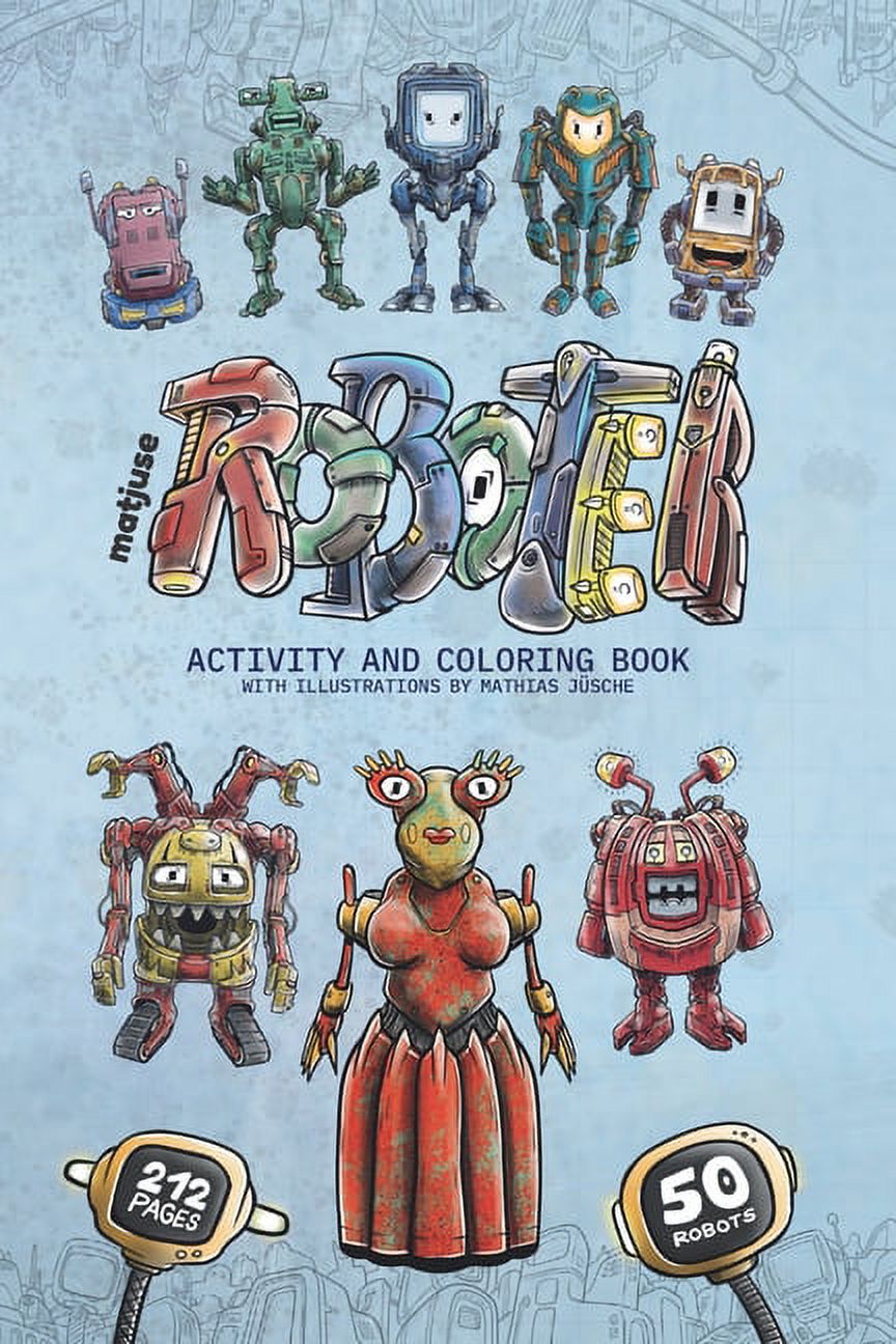 Matjuse Robots (English): matjuse Roboter: Activity and Coloring Book - With illustrations by ...