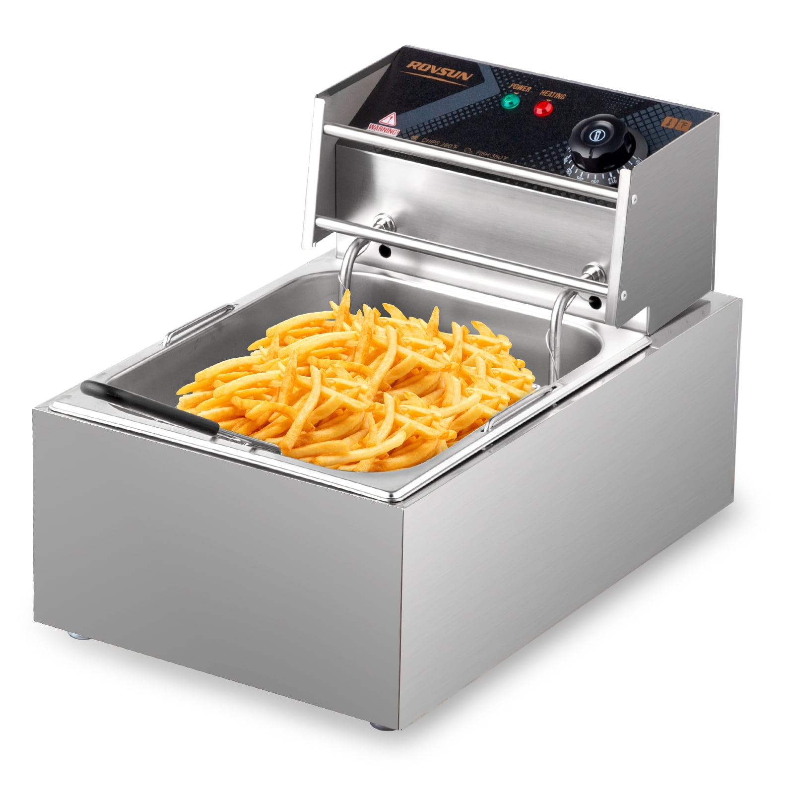 Matladin 11.4QT Countertop Electric Deep Fryer – Stainless Steel, 1700W ...