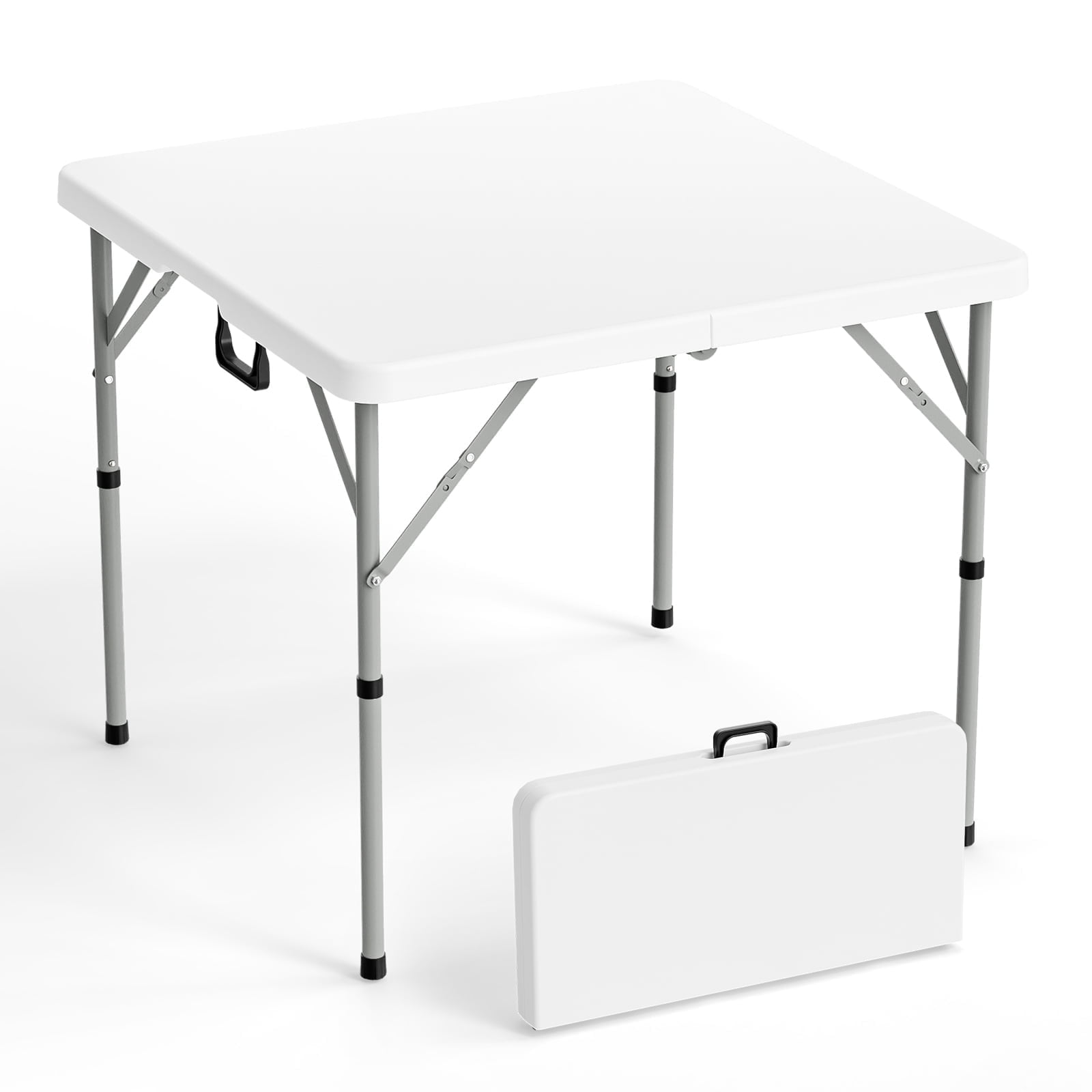 Matladin 34" Square Table, Bi-Folding Commercial Table, Portable ...