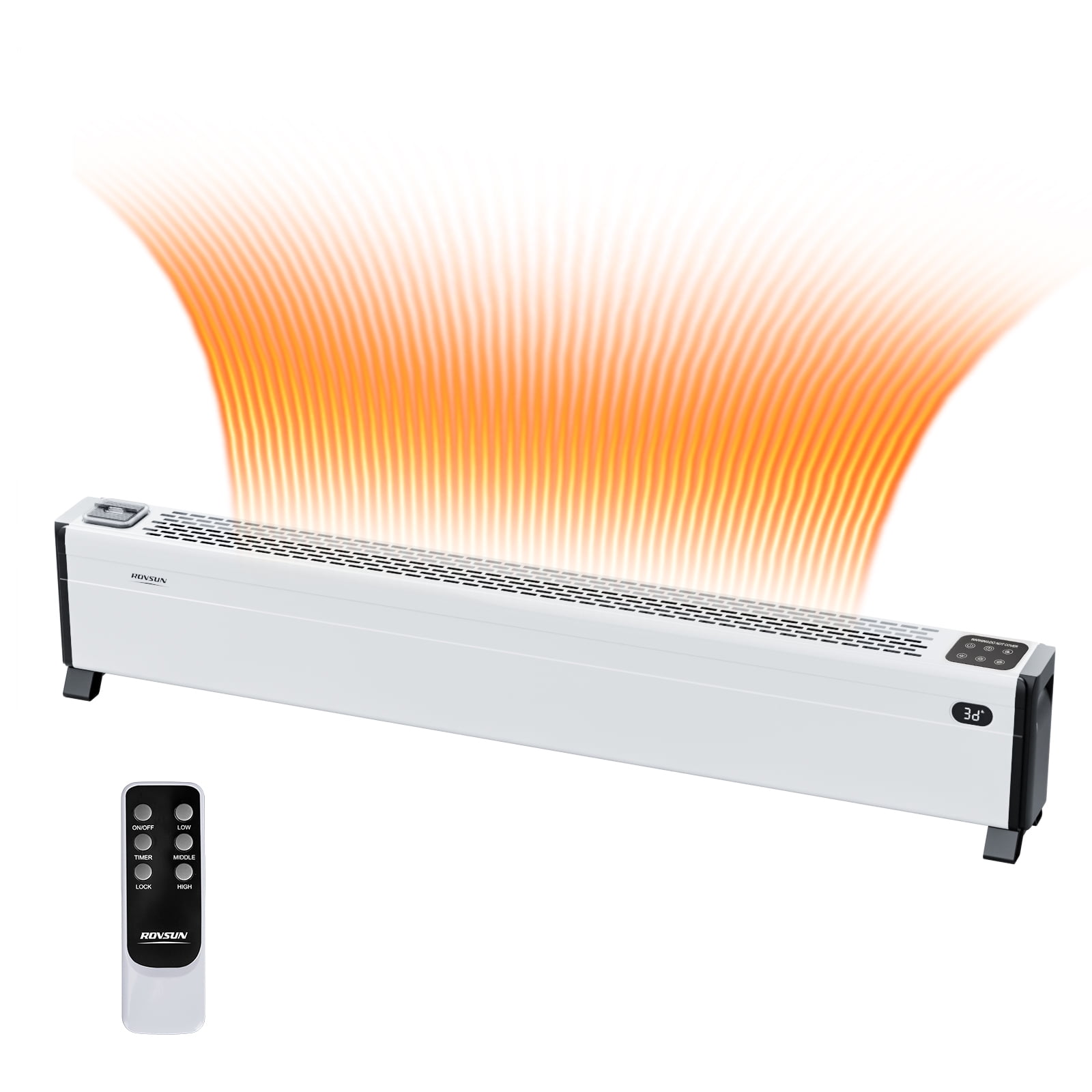 Matladin 48'' Electric Baseboard Heater, 1500W Convection Space Heater ...