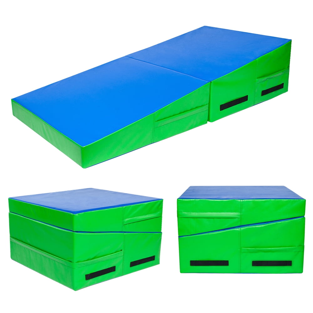 "Matladin Folding Gymnastics Tumbling Cheese Wedge Incline Mat 48""x24 ...