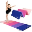 Large 6x4x2 Gymnastics Mat, 2”-Thick PU Leather Folding Tumbling Mat ...